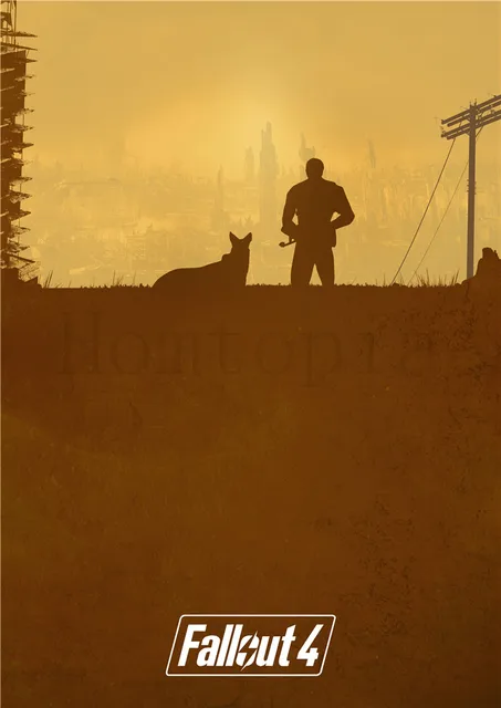Fallout 4 affiches de jeu autocollants muraux de haute qualité papier ...
