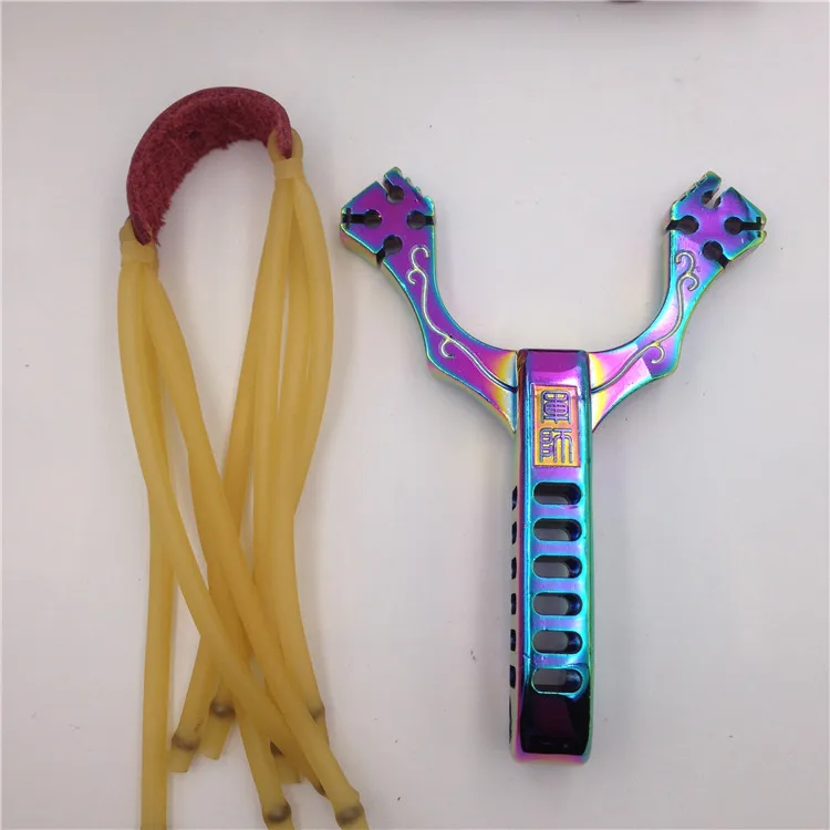 Outdoor Camping Hunting Slingshot Colorful Alloy Plate Division Design ...