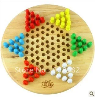Free shipping Christmas gift six color high end rubber wood checkers ...