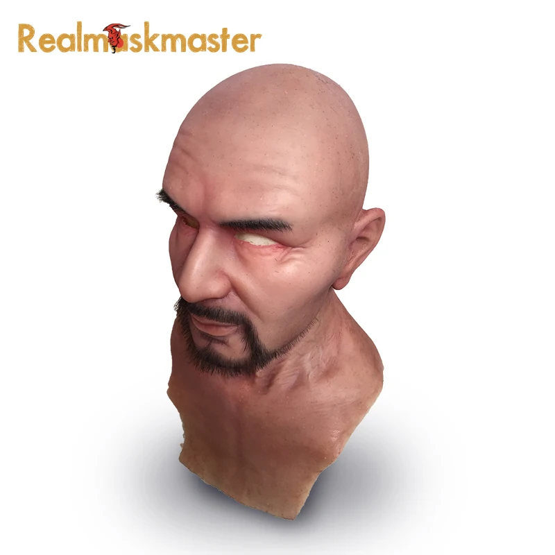 Realmaskmaster hallween party realistic artificial male latex full face ...