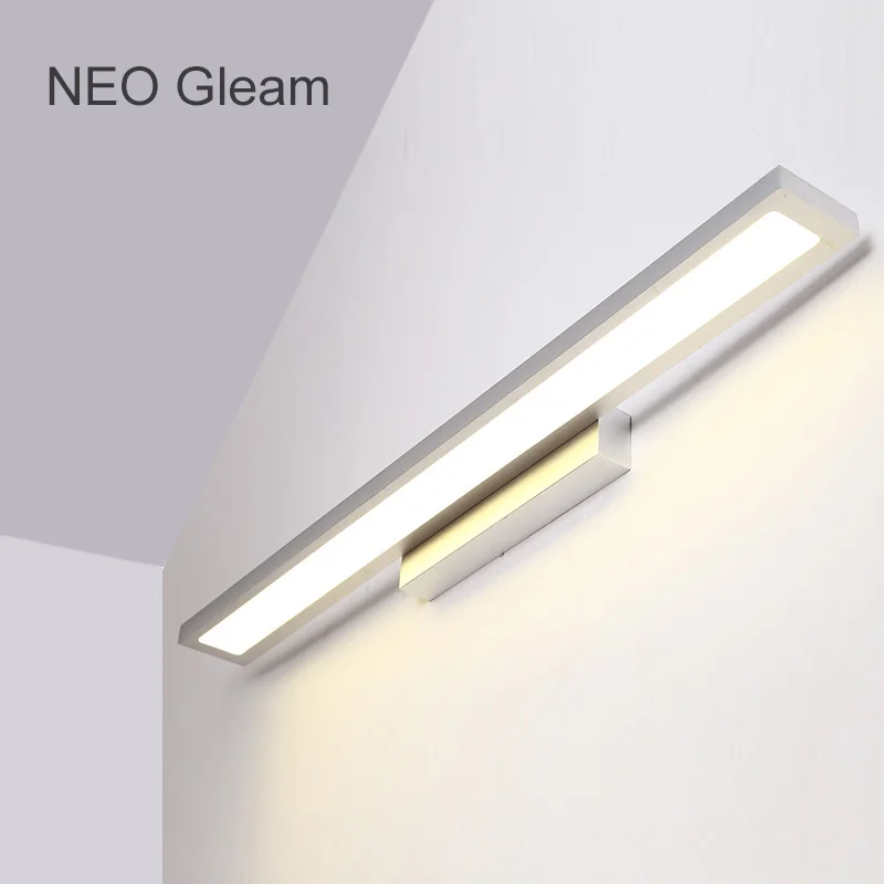 NEO Gleam WhiteBlack Modern bathroom toilet LED front mirror lights ...