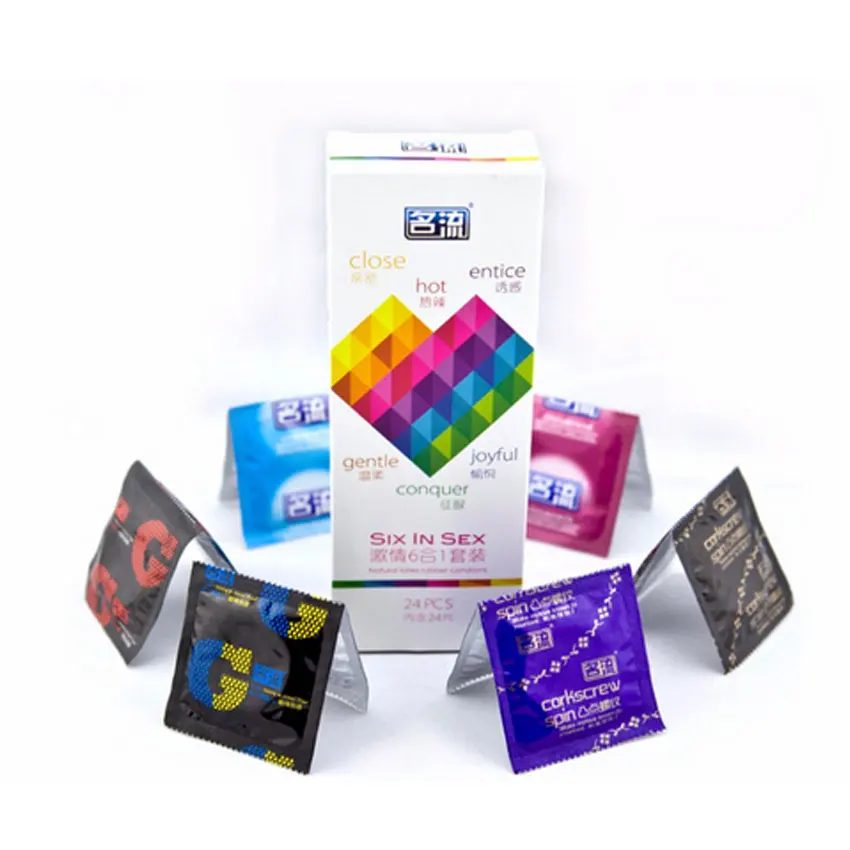 Mingliu Six In Sex 24pcs Amazing Condoms Value High Quality Condoms For Horny Men Women Adult