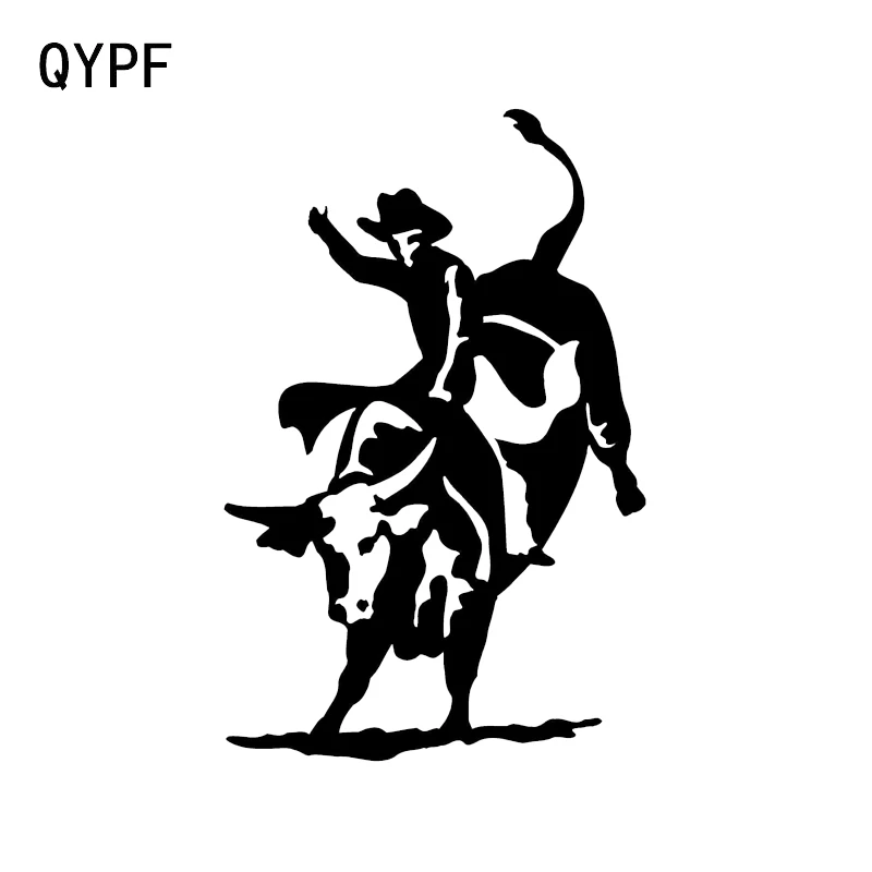 QYPF 10.5*16.3CM Coolest Bull Rider Rodeo Vinyl Outdoor Sports Decor ...