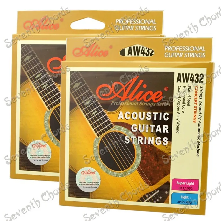E 012, B 016, G 024, D 032, A 042, e 053 012 AW432 L cuerdas de ...