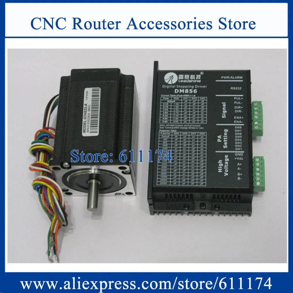 Leadshine motor paso a paso híbrido de fase 57HS22 A + DM856 ...