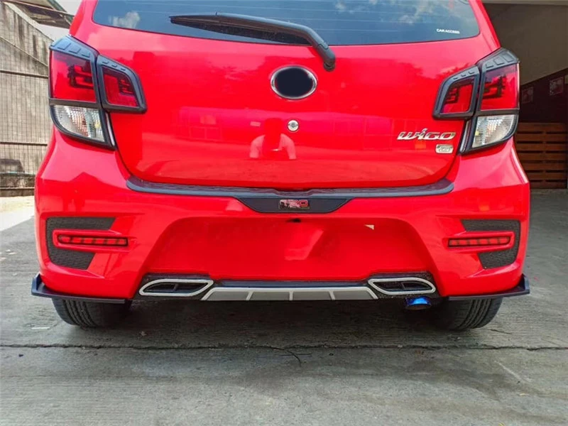 For 2018 TOYOTA wigo Rear bumper Body Kit rush Accent VIOS PU rear Lip ...