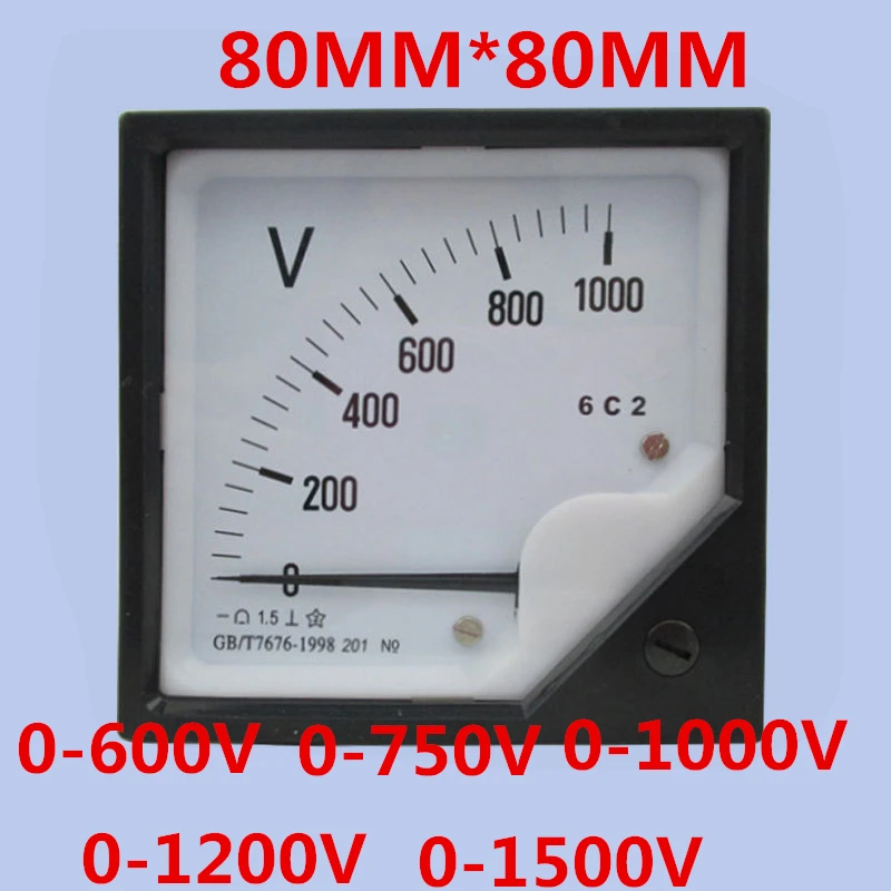 6C2 DC 600V 750V 1000V 1200V 1500V 2000V 1.5 Accuracy Panel Analog ...