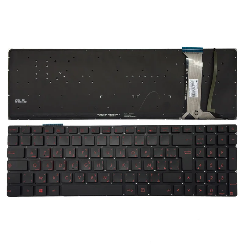 Arabic/Arabic French backlit laptop keyboard for ASUS N551 N551J N551JB ...