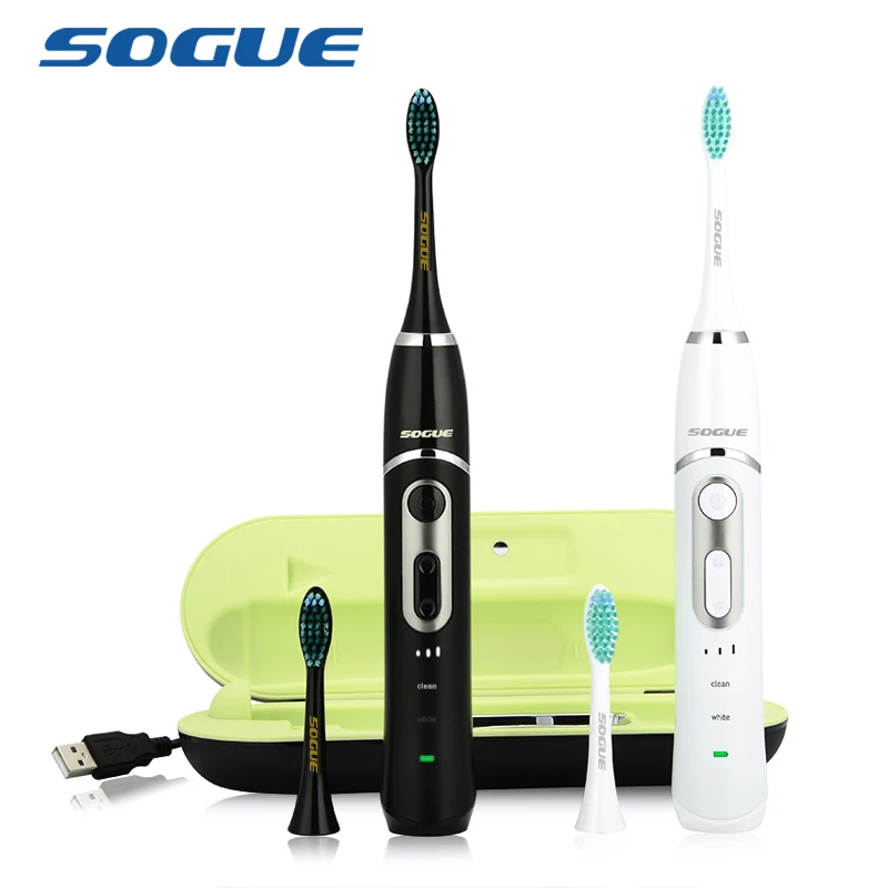 SOGUE Sonic Electric Toothbrush with Travel Case USB Charge UV ...