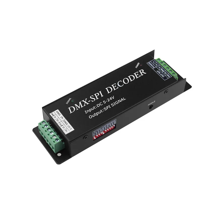 Dc5 24v Dmx Spi Decoder Input Dmx 512 Signal Output Spi Signal Decoder Switch Support Ws2801 3327