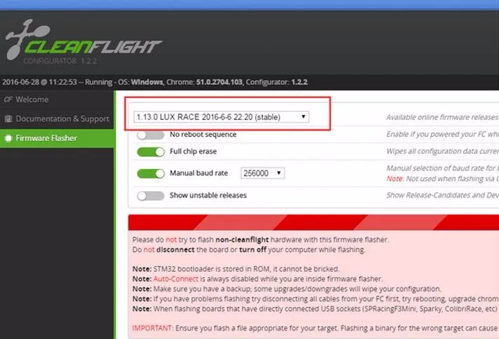 How to flash cleanflight firmware - lasopapoint