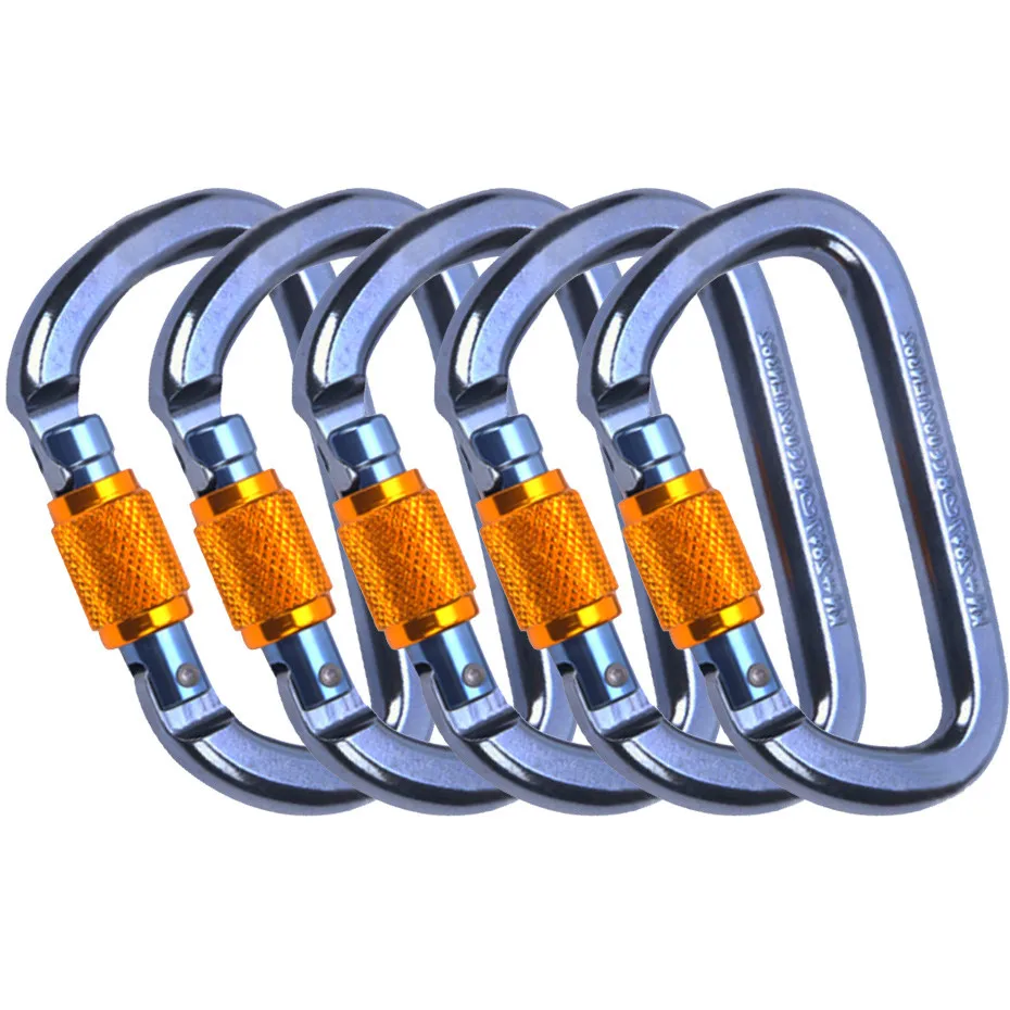 Climbing Carabiner Self Auto Locking 28kN Mountain Rappel Carabiner CE ...