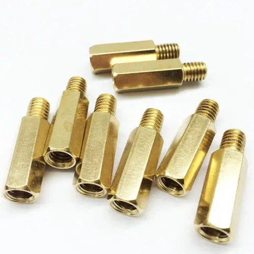Single-head Hexagonal Pillars Brass Standoff Spacer M6 Male X M6 Femal ...