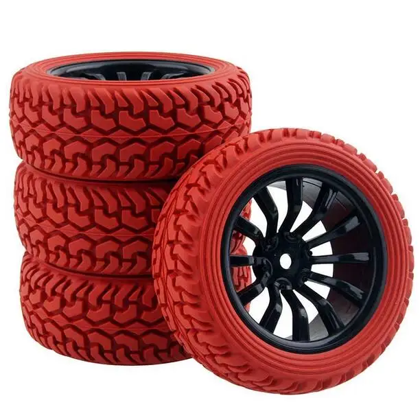 4pcs 1/16 Rally Tire Off road tires Buggy Tyre 1/10 on road car pull ...