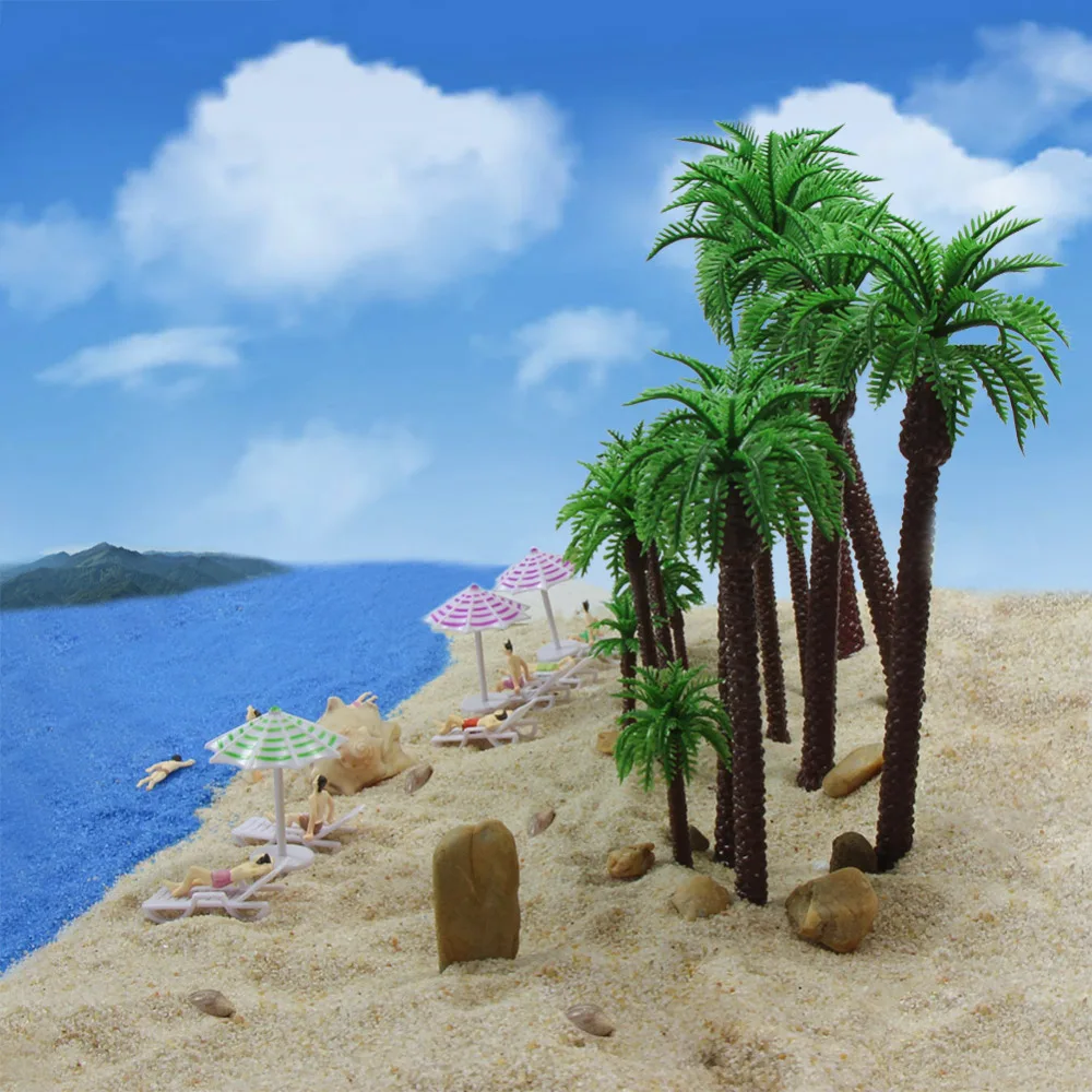 27pcs Model Palm Trees O/HO/TT/N/Z scale Railway Layout Different ...