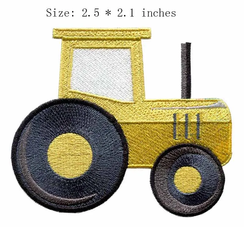 Yellow Truck 2.5"wide Embroidery Patch For Big Car/wheel/transport Cart ...