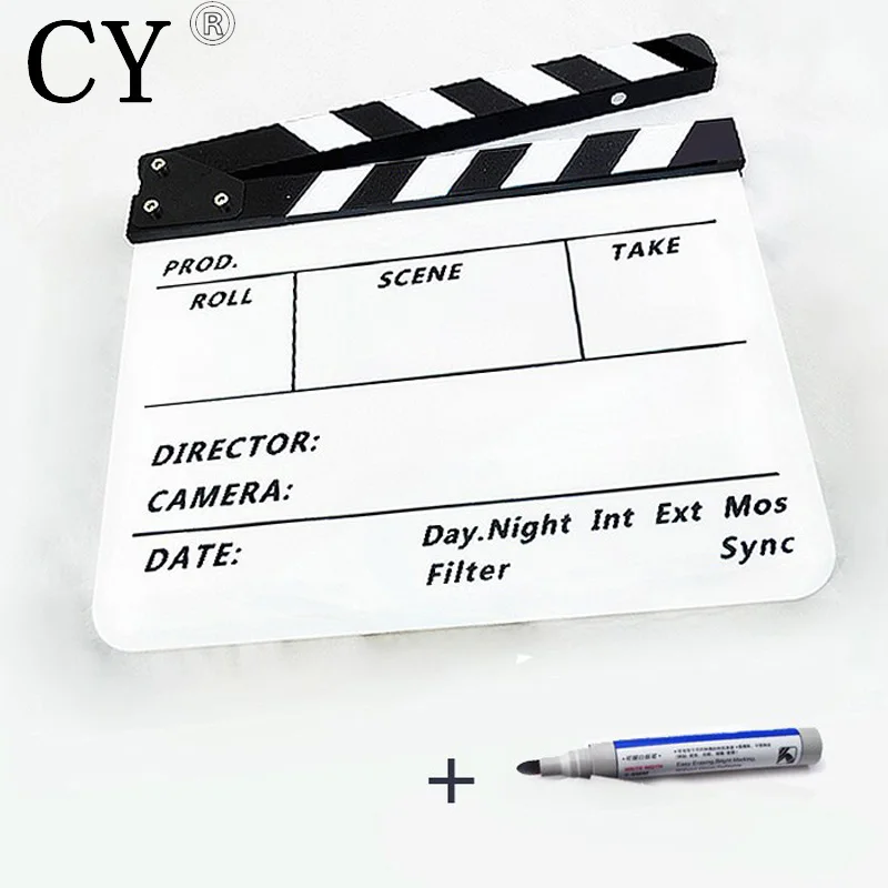 High Quality Clapper Board With A Free Pen Black And White Clapperboard ...