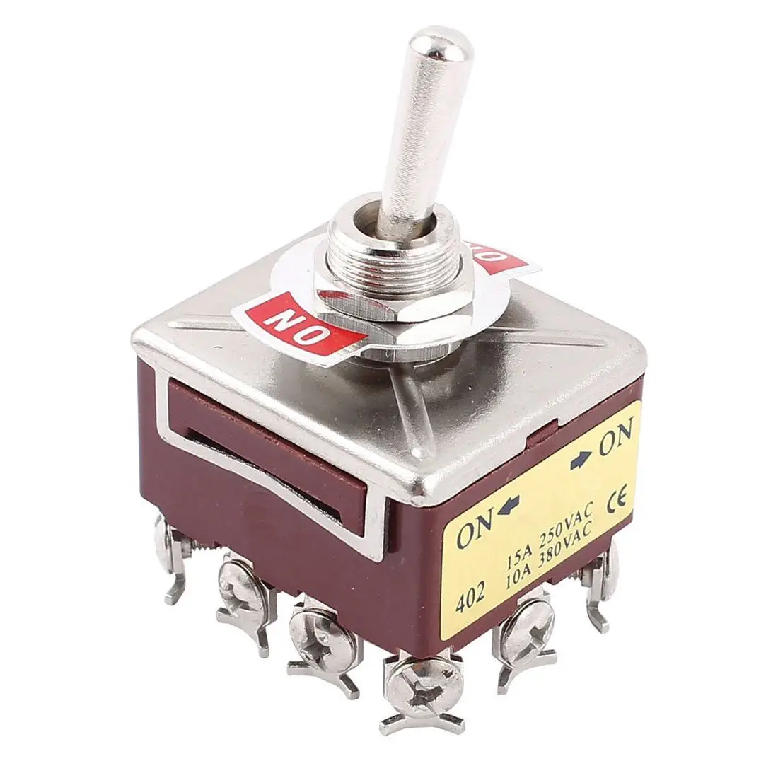 AC 15A/250V 10A/380V 12 Screw Terminals On/On 4PDT Toggle Switch ...