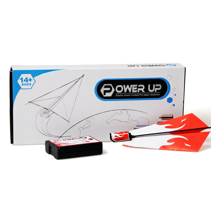 1 Set Power Up Paper Airplane Motor Powered Paper Aircraft Folding DIY ...