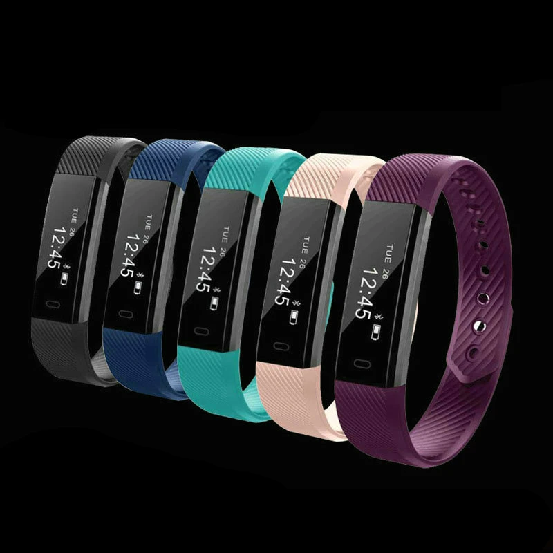 Sports smart fitness bracelet 115 Bluetooth pedometer fitness tracker ...