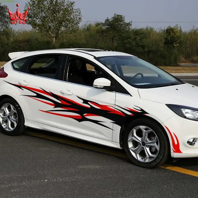 Cool flame style design car refit stickers and decals,car styling for ...