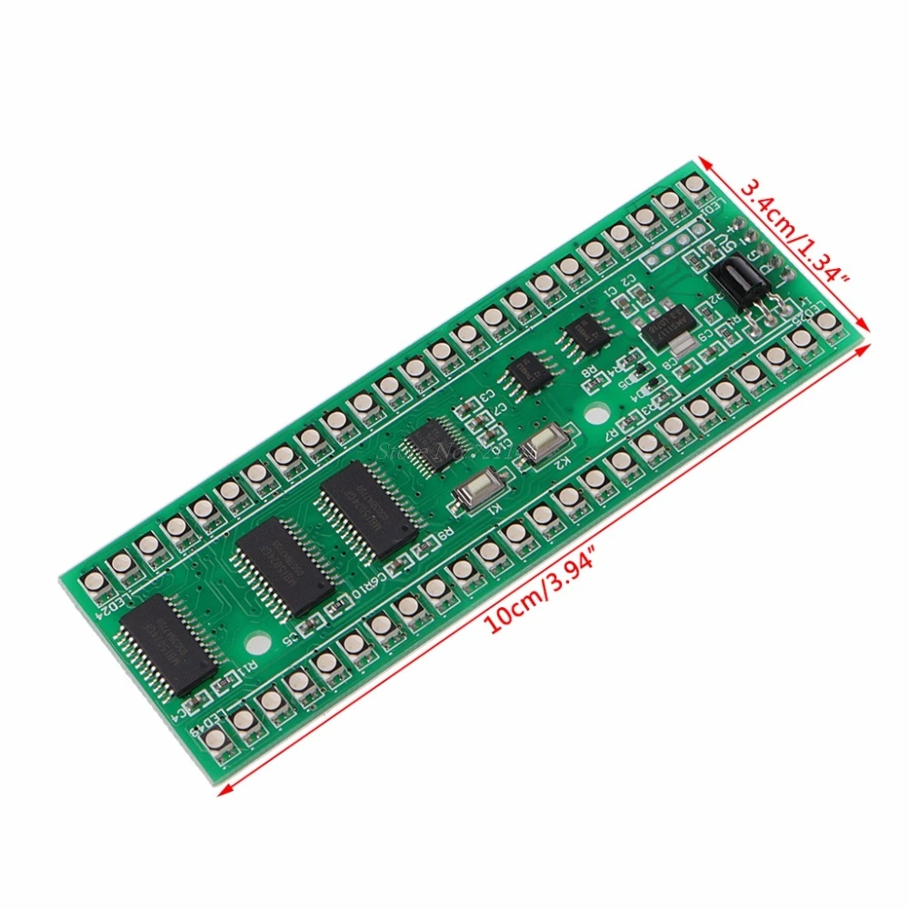 【KAMDSS015】LED Indicator RGB MCU Display Pattern Dual Channel 24 LED VU ...