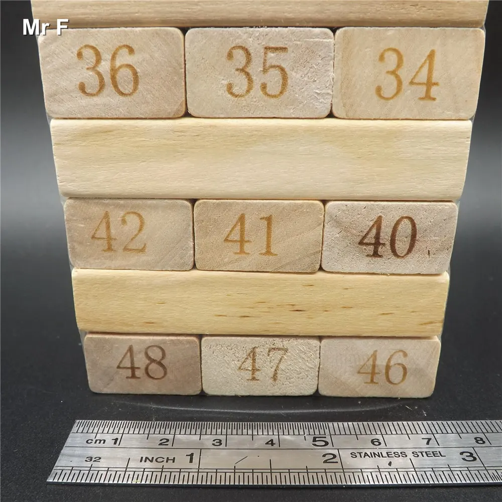 48-Number-Jenga-Blocks-Stack-Up-Giant-Premium-Hardwood-Game-Play-With ...
