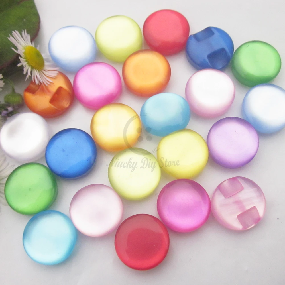 60pcs-12-5mm-Mixed-Colors-Pearlescent-Shirt-Buttons-Colorful-Resin ...