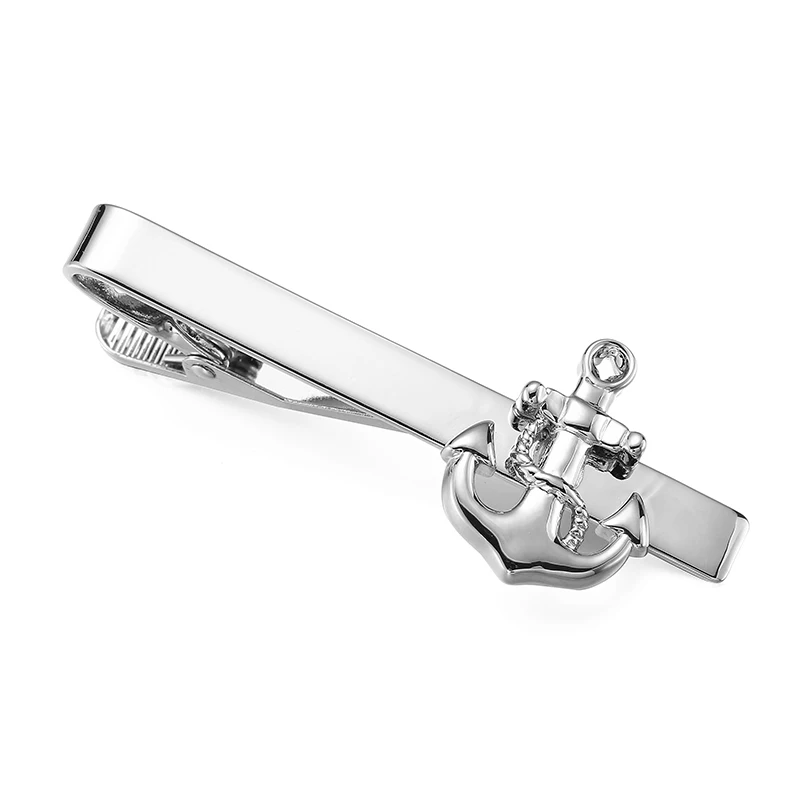 High-quality-fashion-business-tie-clip-fine-silvery-boat-anchor-tie ...