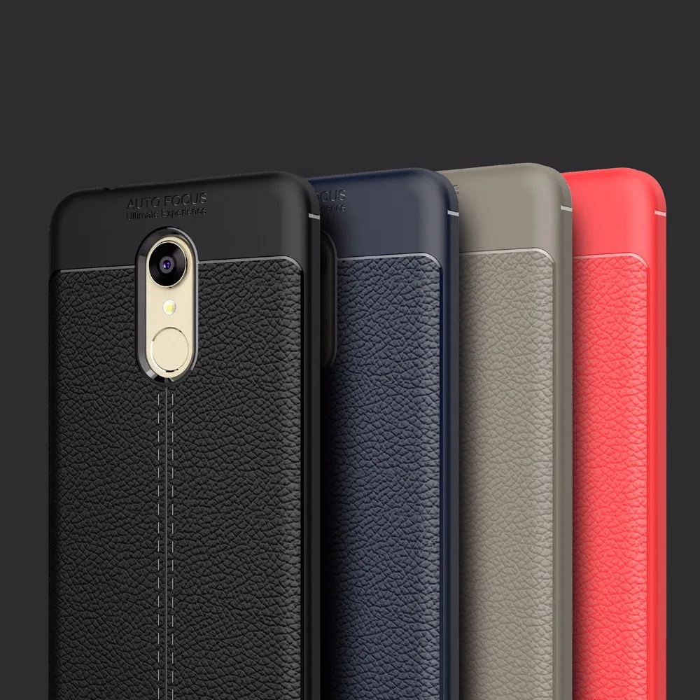 Kcatoon Luxury carbon fiber Litchi Pattern leather Rubber Case For ...