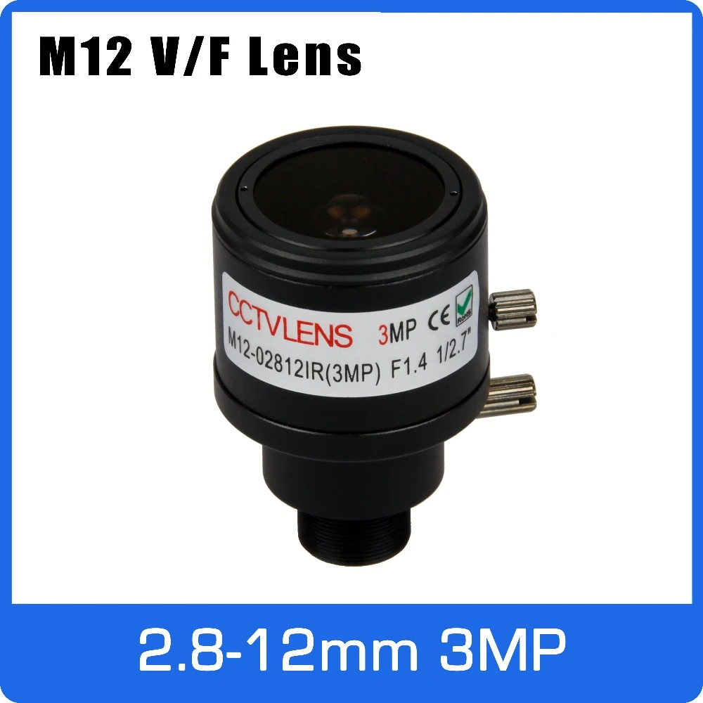 3megapixel Varifocal Cctv Lens 2.8-12mm M12 Mount 1/2.7 Inch Manual ...