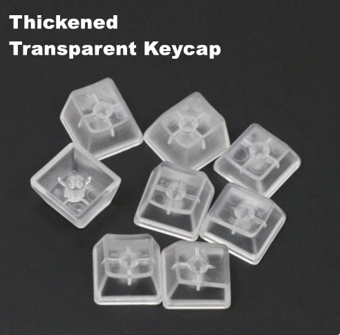 10pcs/pack Mechanical Keyboard Oem Height Transparent Keycaps R1 R2 R3 ...