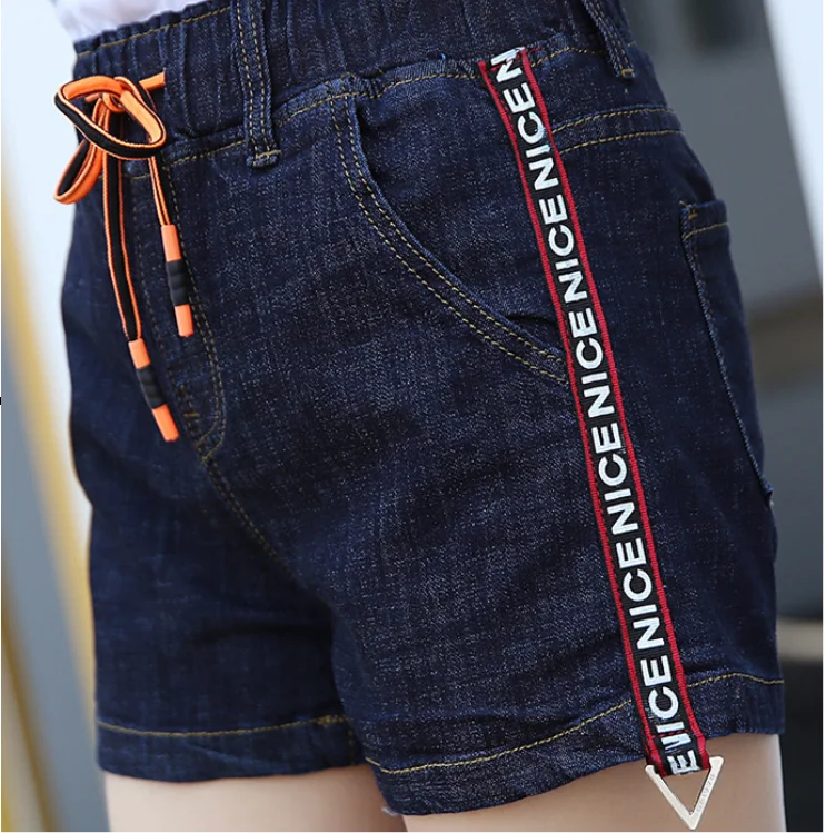Summer Shorts Women Large size Elastic Waist Denim Shorts New Fashion ...