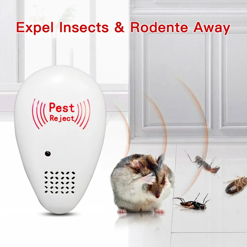 EU/UK/US PLUG Electronic Ultrasonic Pest Repeller Mosquito Rejector ...
