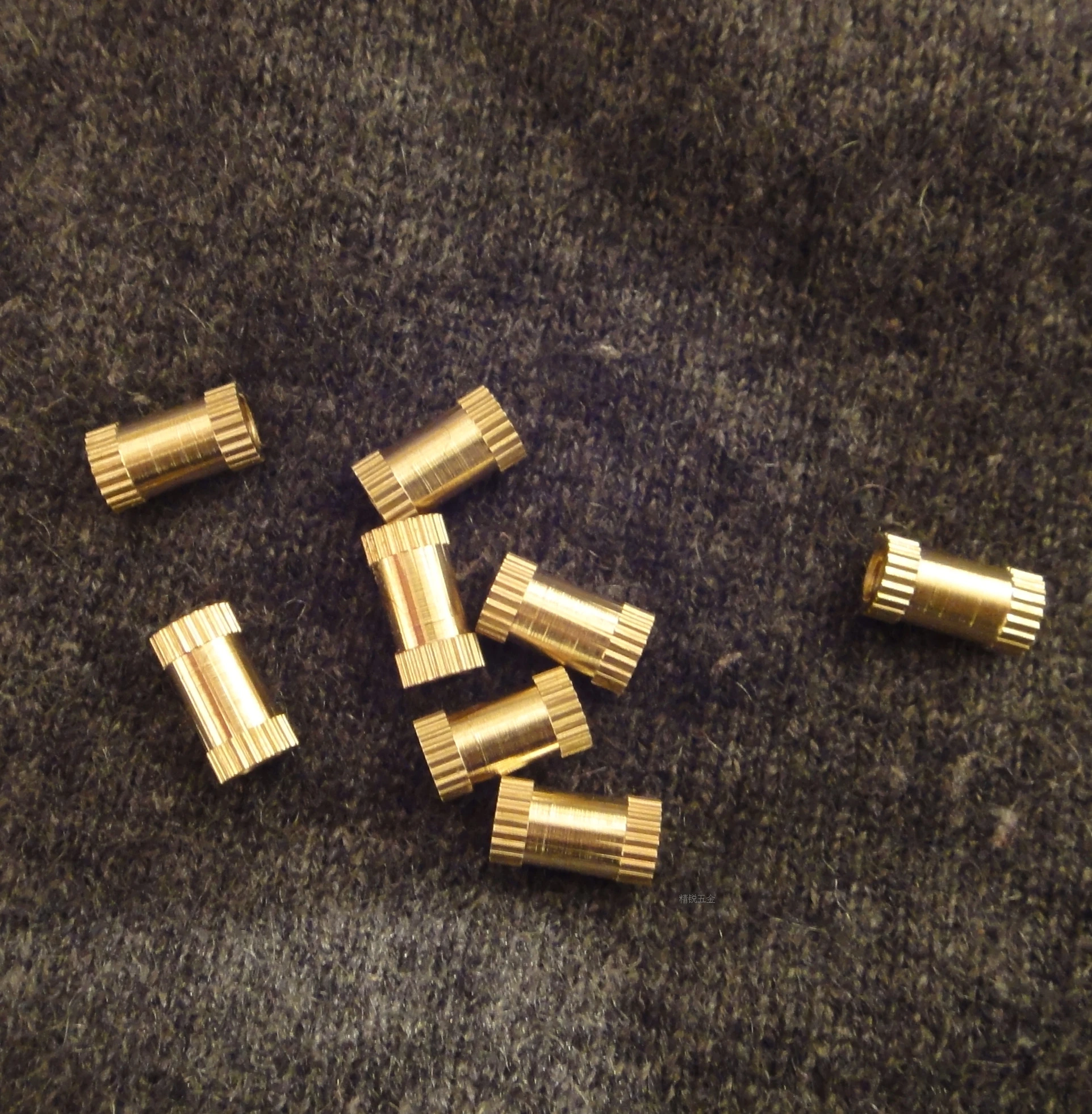 Custom copper through hole knurled nut for injection molding inserts ...
