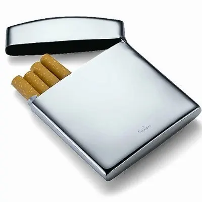 stainless steel cigarette case quality ultra thin male women's metal ...