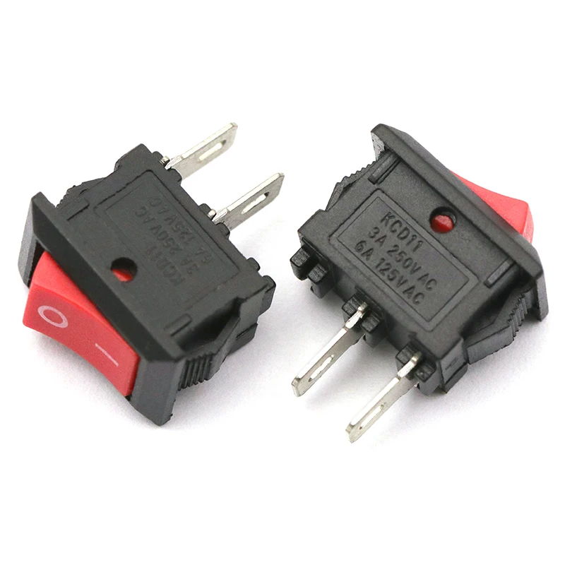 Rocker switch power button 10 * 15mm red 2 feet two rocker switch ...