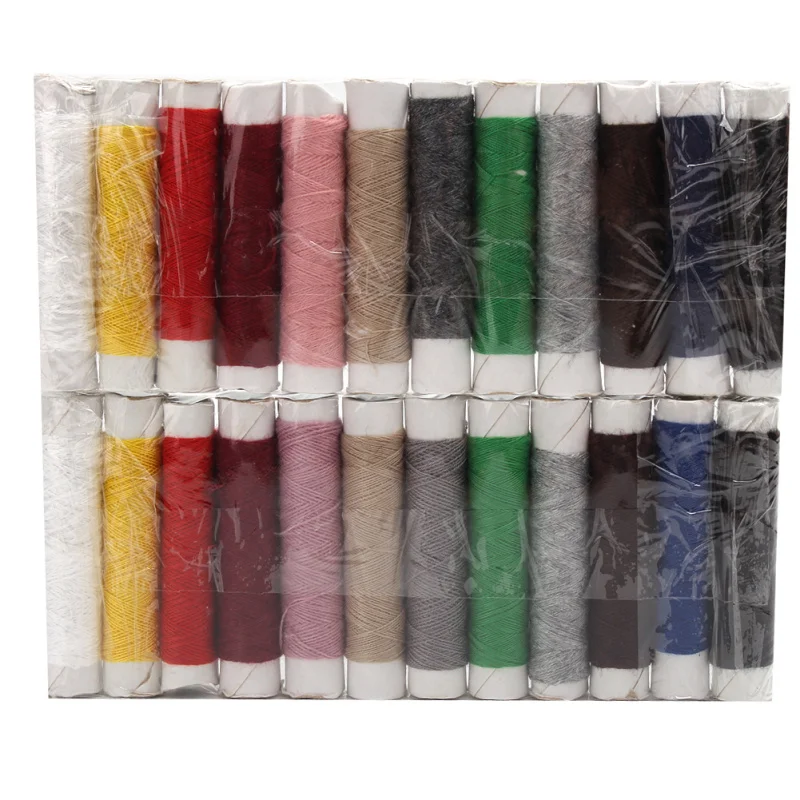 24 Spools/2 Sets 12 Colors Strong Durable Polyester Sewing Thread Cones ...