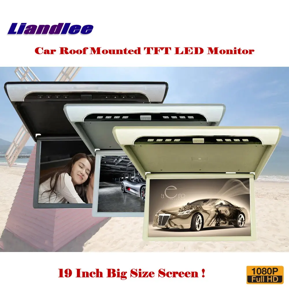 19 Inch Car Roof Mounted Monitor / Flip Down Display / Overhead Ceiling ...