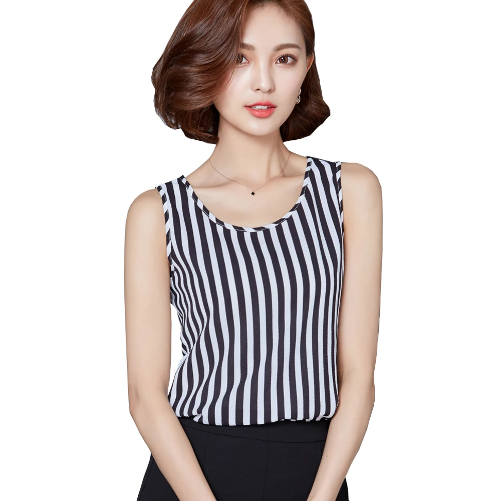 2018 New Fashion Women Tank Tops Summer Wear Vest Chiffon Tanks
