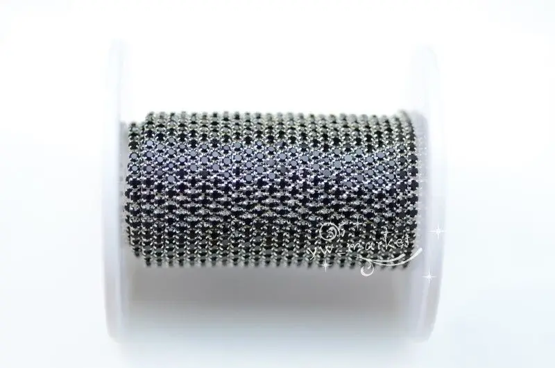 10 yard ss6 colour rhinestone close trim chain black|trim chain ...