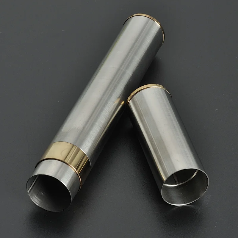 New Stainles Steel Thickness Single Cigar Tube Box Metal Frosted ...