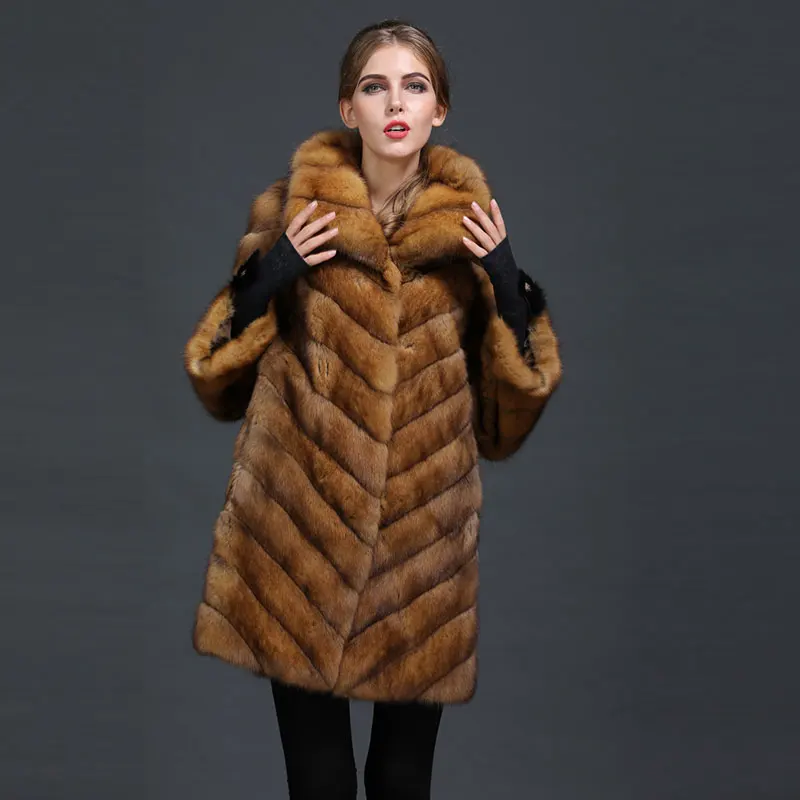Aliexpress.com : Buy Natural Color Women Russia Fur Coat Style Genuine ...