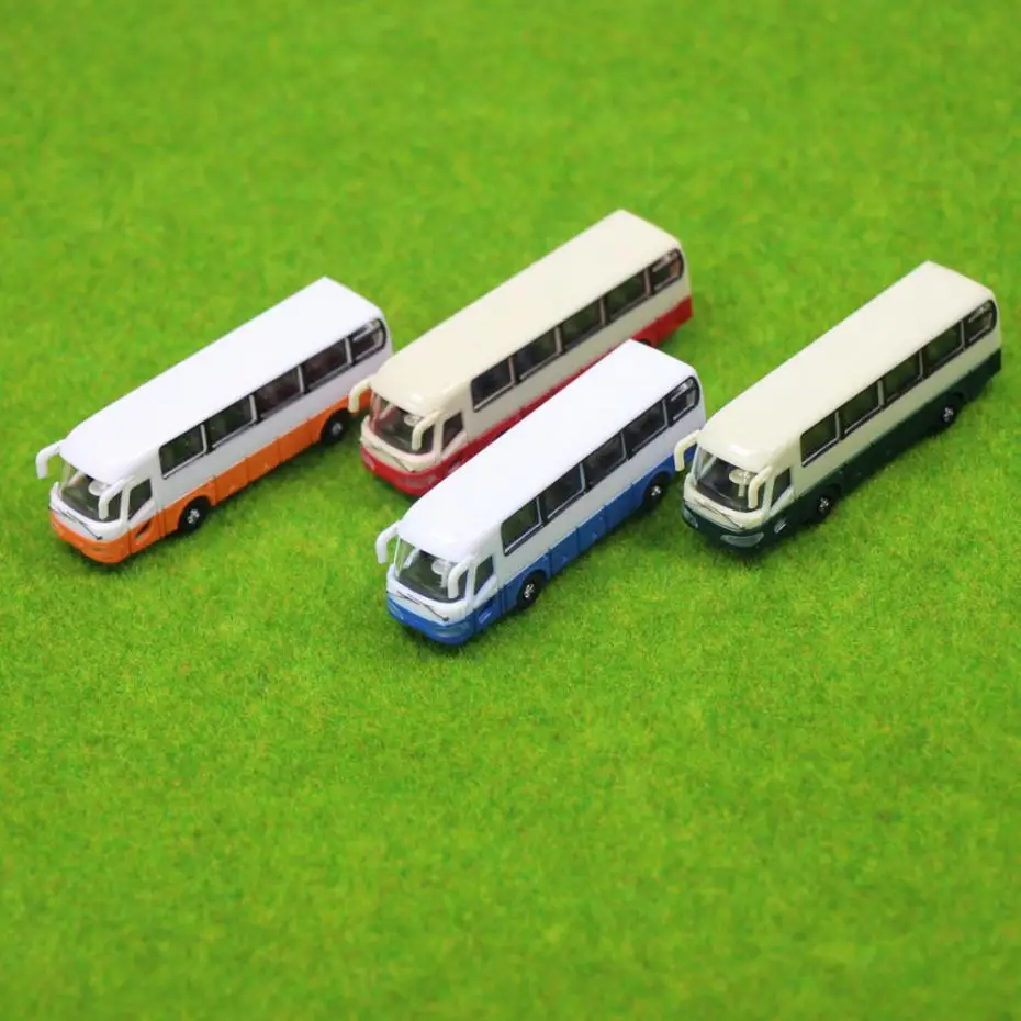 4pcs Model Cars Buses 1:150 N Scale Railway Layout Plastic NEW Free ...