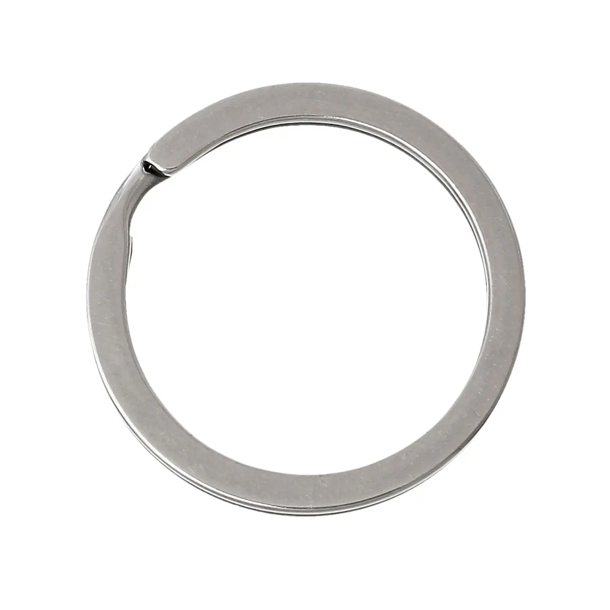 Doreenbeads Stainless Steel Key Chains Key Rings Circle Ring Silver