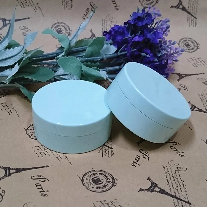 10g Powder Puff jar with sifter,Light Blue Loose Powder Compact PS ...
