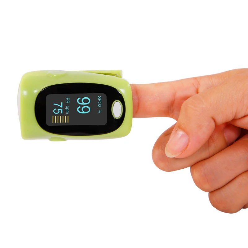 Fingertip Portable Pulse Oximeter used to Spot Check SpO2 Monitor Blood ...