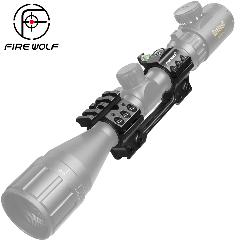 25-4mm-30mm-Double-Rings-Bubble-Level-Dovetail-Riflescops-Siamese-Mount ...