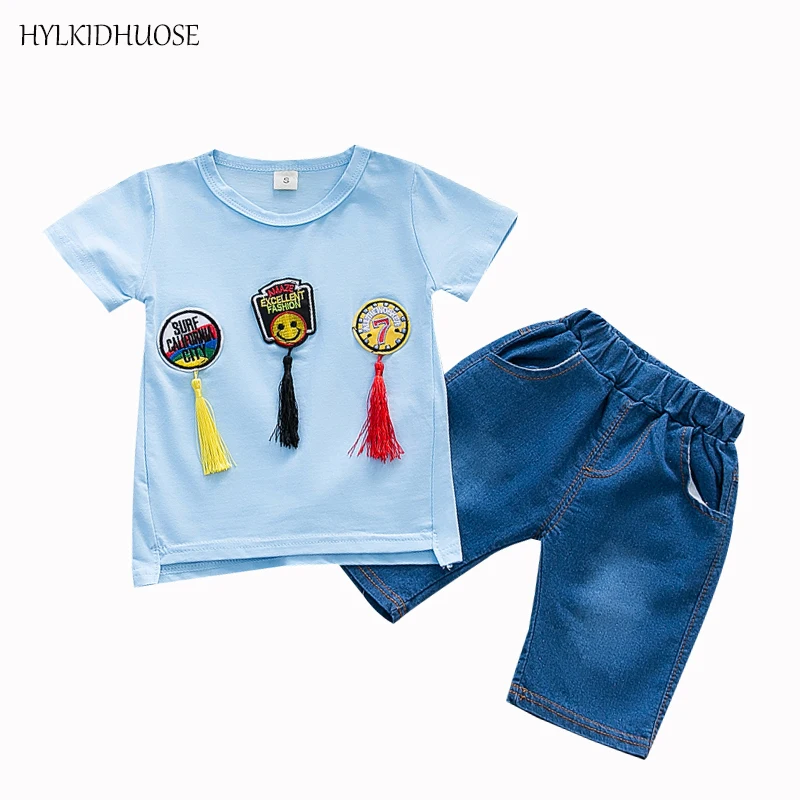 HYLKIDHUOSE Summer Baby Boys Clothing Sets Infant Casual Smiley Face ...