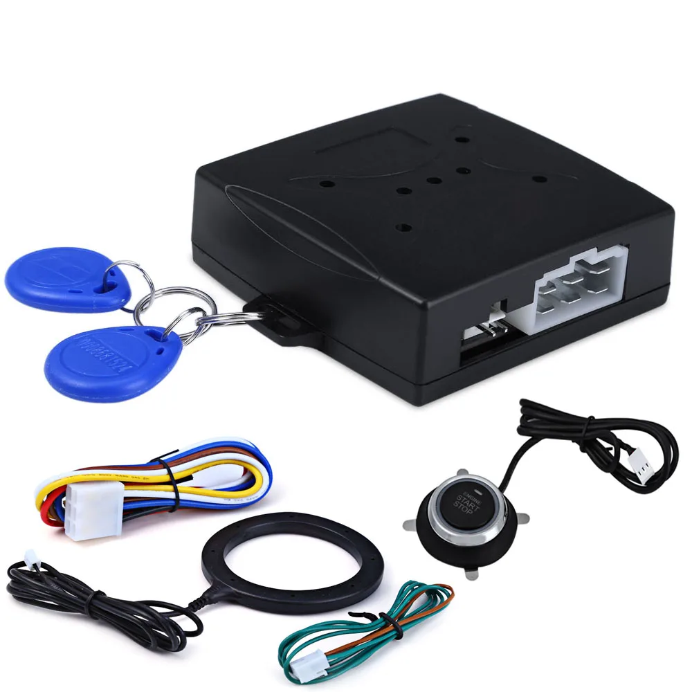 Universal Car Engine Push Start Button RFID Lock Ignition Starter DC ...